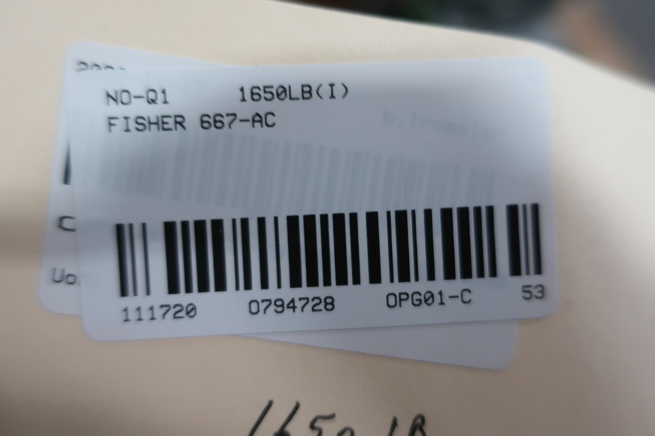 FISHER 667-AC PNEUMATIC STEEL FLANGED CONTROL VALVE 10IN 300