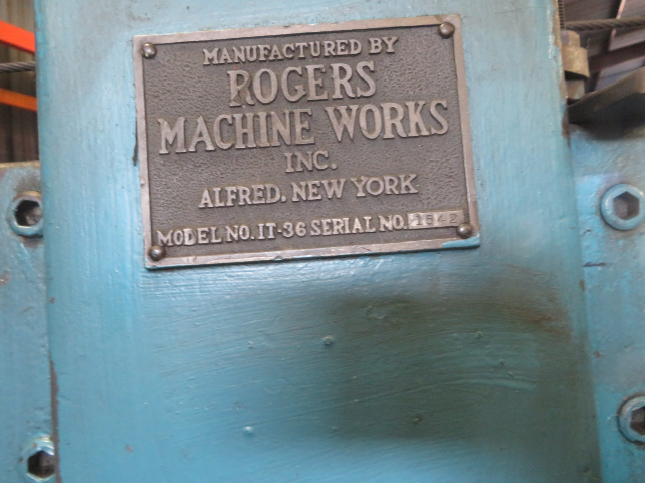 Rogers Model IT 36 Inch Turret Lathe with Side head and 5 position Turret