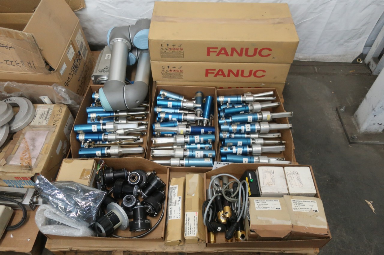 3 PALLETS OF ROBOT PARTS AND ACCESSORIES