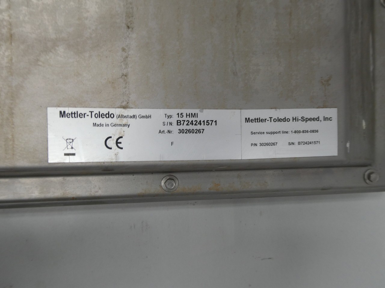 METTLER TOLEDO 15HMI HI-SPEED 15IN TOUCH SCREEN OPERATOR INTERFACE