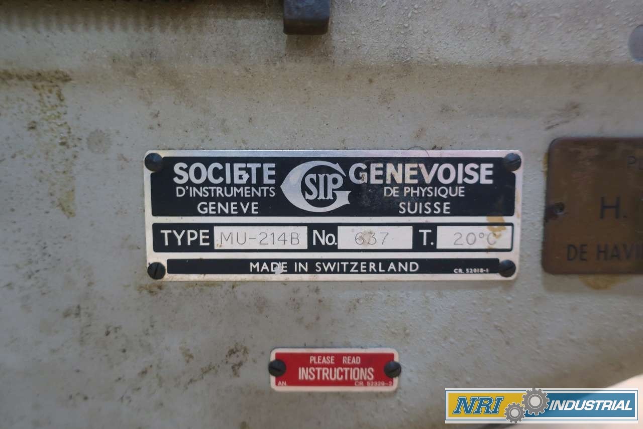 SIP MU-214B SOCIETE GENEVOISE UNIVERSAL MEASURING MACHINE D554665 For ...