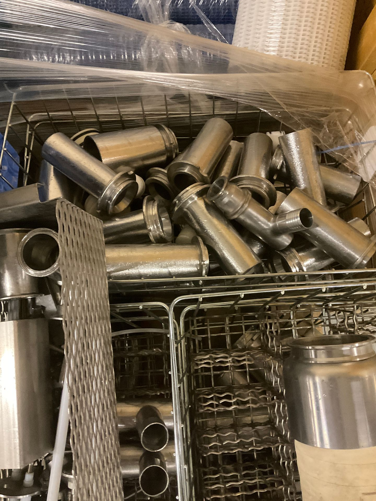12 Assorted Pallets of Food Grade Pipes, Conveyor Belts and Electrical ...