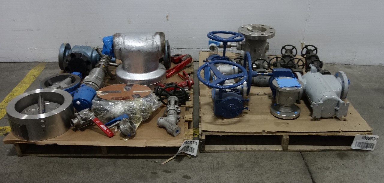 2 PALLETS OF ASSORTED VALVES AND VALVE ACCESSORIES