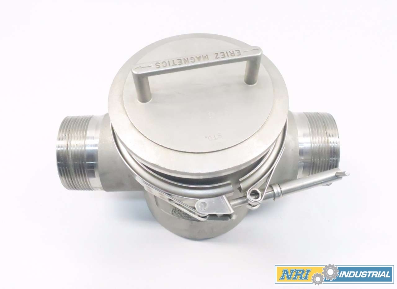 ERIEZ B-3 MAGNETIC FERROUS TRAP 3 IN NPT MALE SANITARY STAINLESS