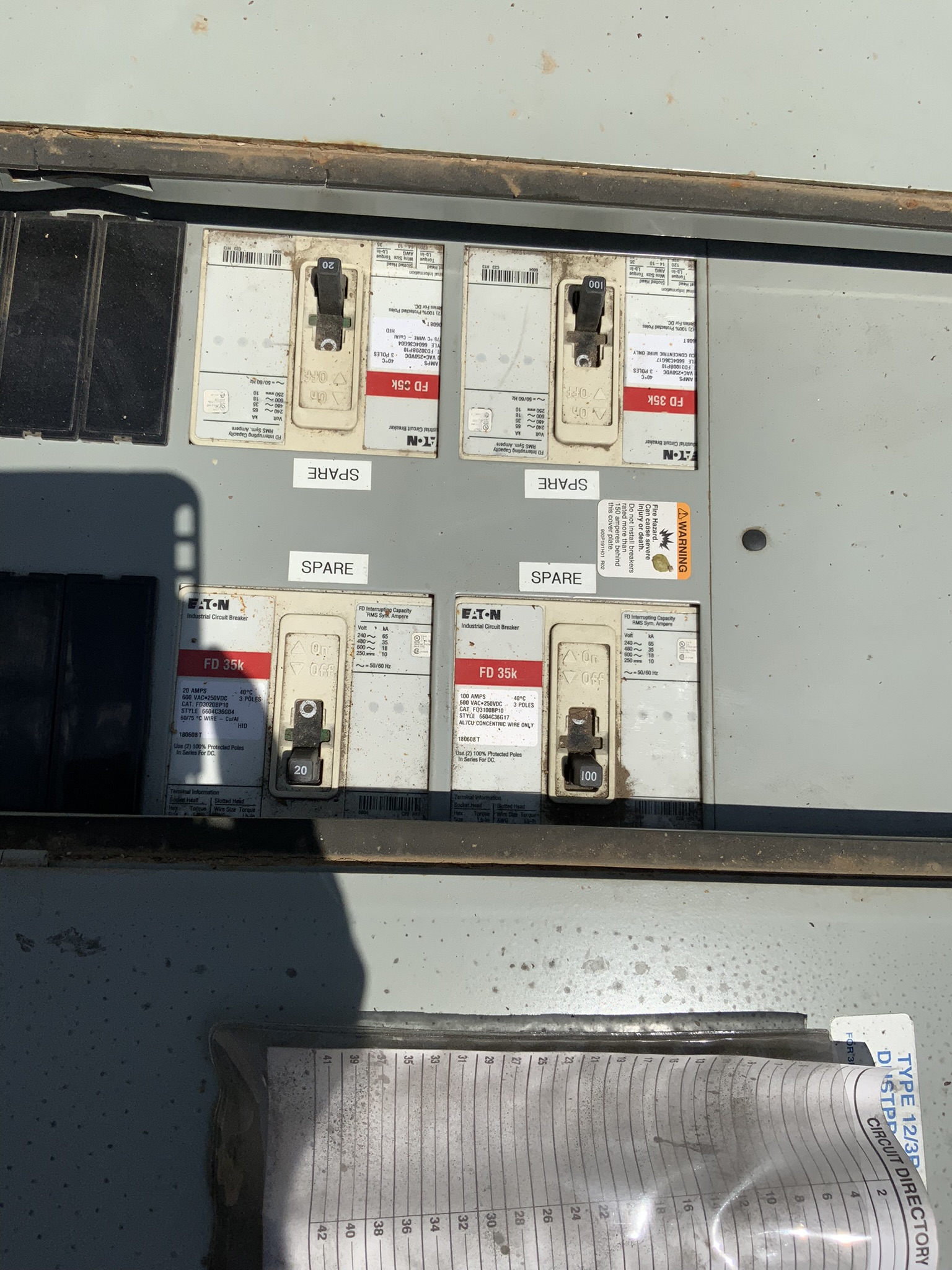 Bulk Lot of GE and Eaton Transformers, Breakers, Power Panelboard Enclosure