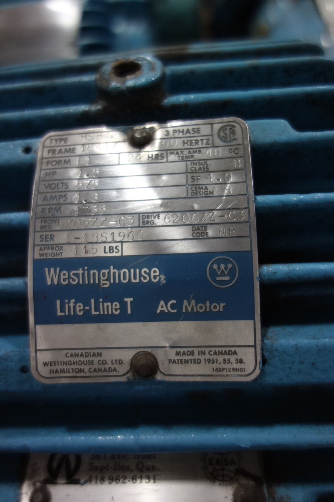 4 PALLETS OF ASSORTED 575V AC ELECTRIC MOTORS