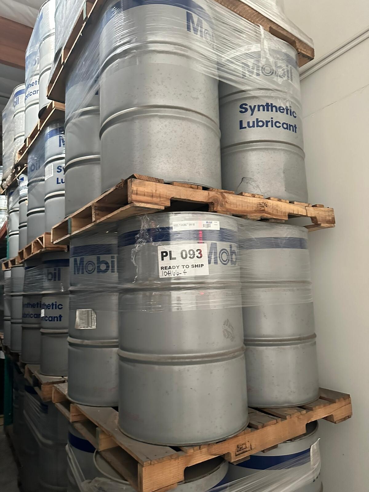 Bulk Lot of QTY 140 55gal Drums of Mobil 1 0W-50 Racing Motor Oil For ...