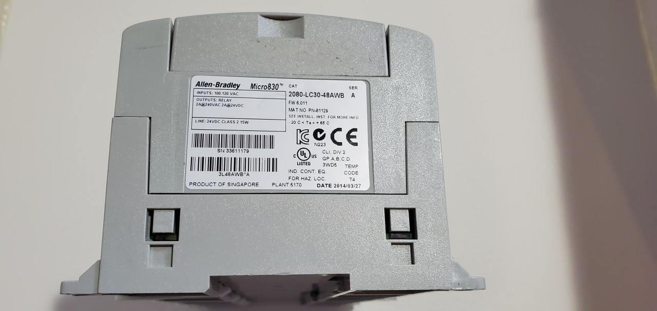 Allen Bradley Micro 830 2080-LC30-48AWB PLC For Sale | Aucto