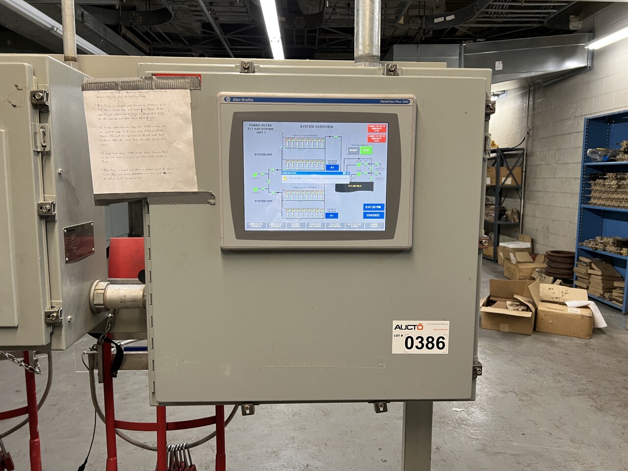 Cabinet with Allen Bradley Panelview Plus 1500 HMI