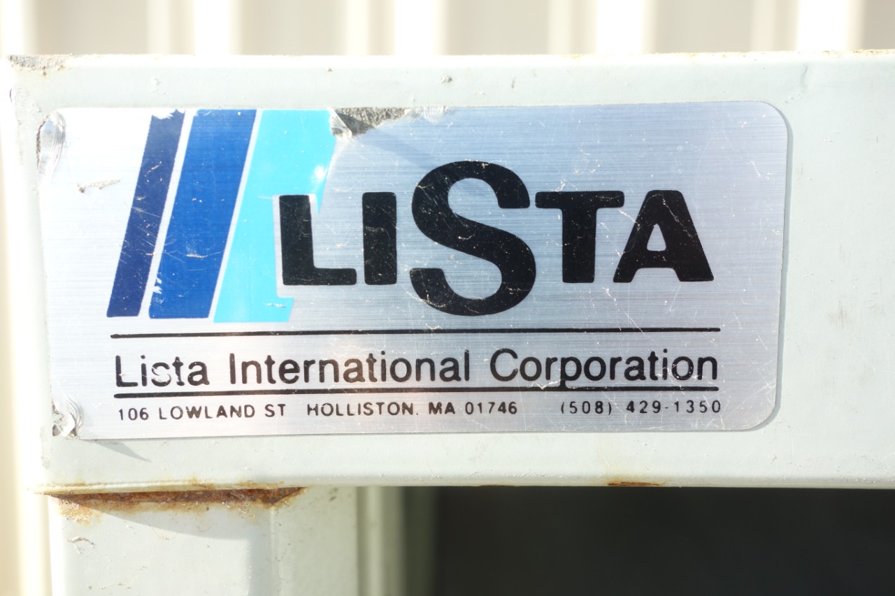 LOT OF 2 STATIONARY LISTA 4 DRAWER TOOL BOXES, WITH EXTRA SWING DOOR ...