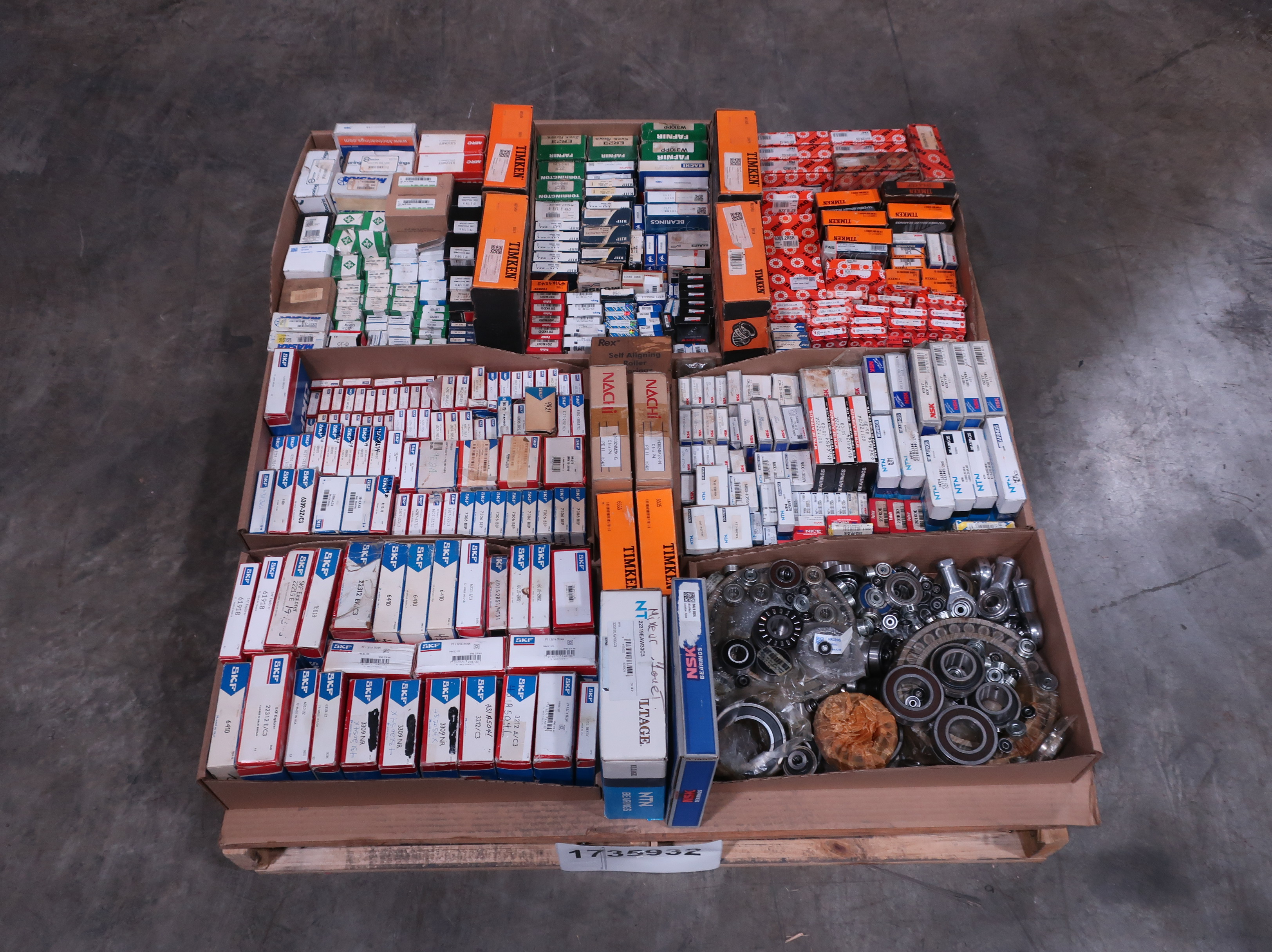 SKU 1735932 - PALLET OF ASSORTED BEARINGS, TIMKEN, INA, SKF For Sale ...