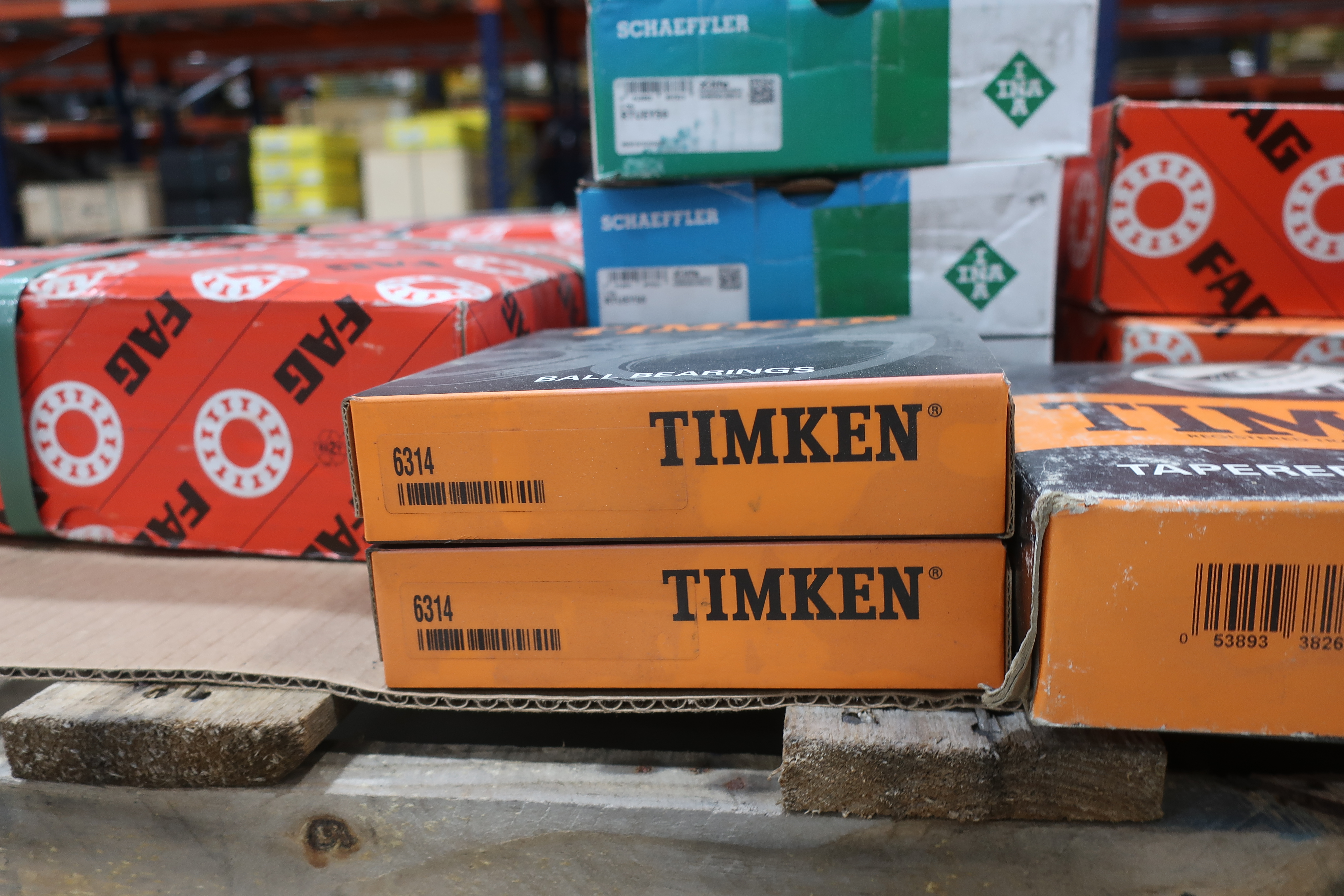 SKU 1738323 - PALLET OF ASSORTED ROLLER BEARINGS, INA, TIMKEN, FAG, SKF ...