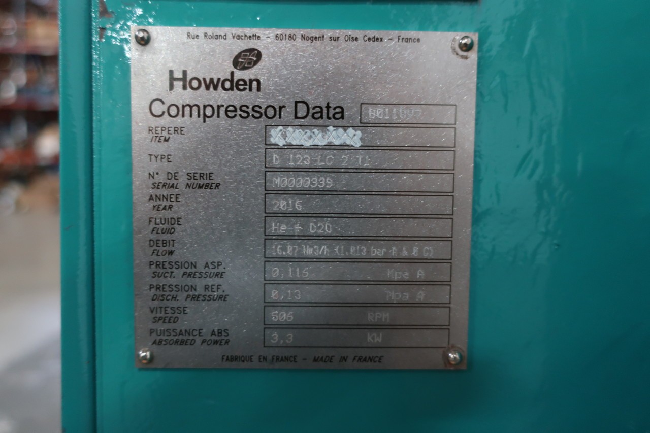 HOWDEN D 123 LC 2 T1 VERTICAL RECYCLE GAS DIAPHRAGM COMPRESSOR For Sale ...