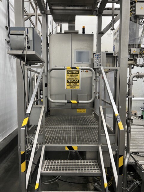 2012 JBT Foodtech Aseptic Drum Filler with conveyor and spare MRO parts ...