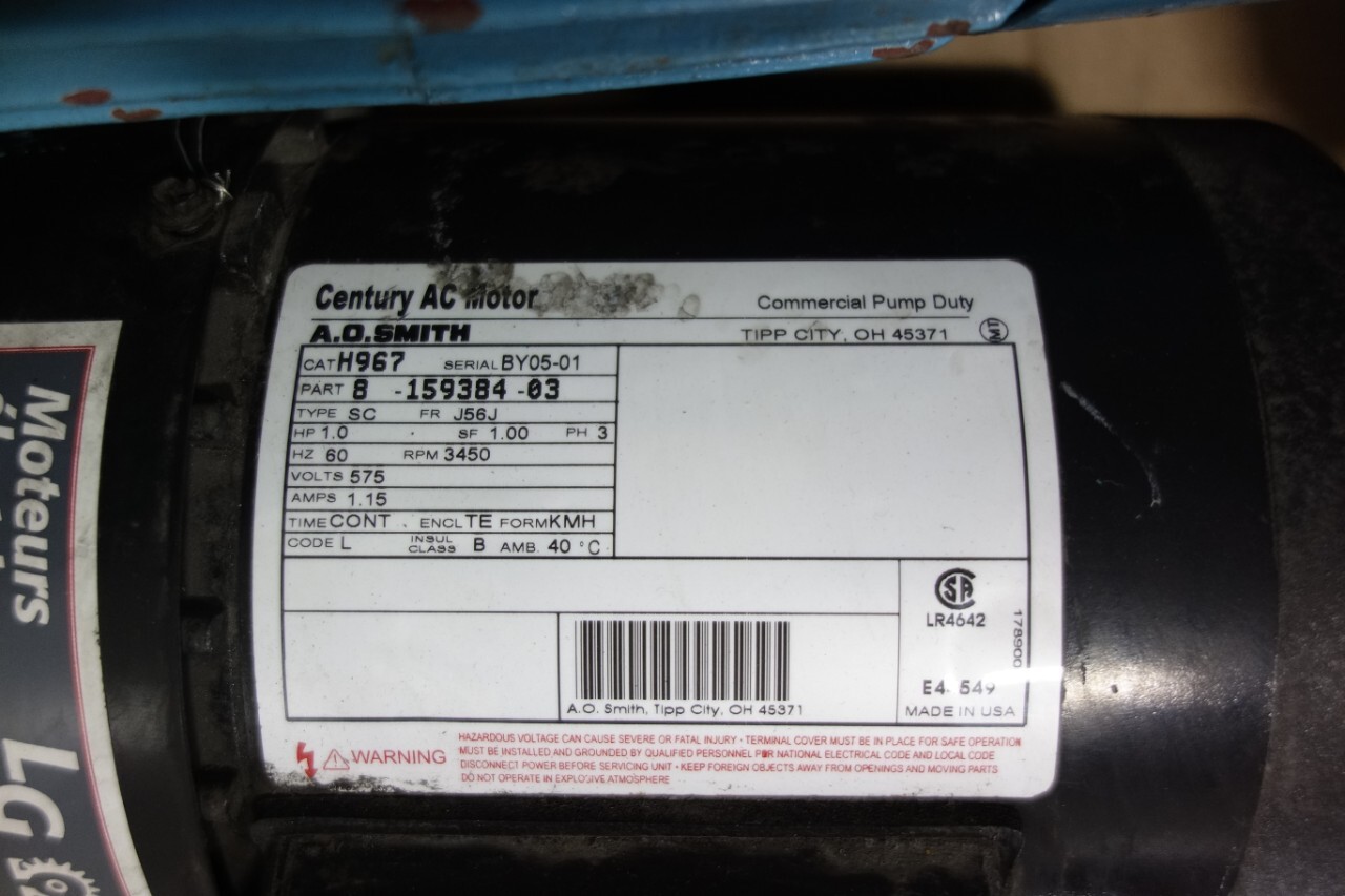 4 PALLETS OF ASSORTED 575V AC ELECTRIC MOTORS