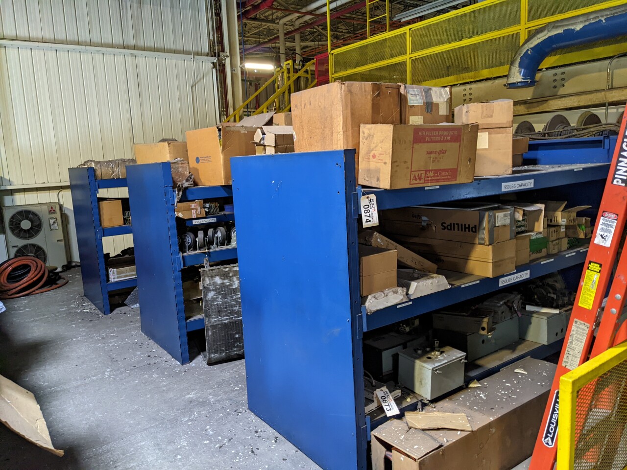 5 SECTIONS OF WAREHOUSE RACK SHELVING