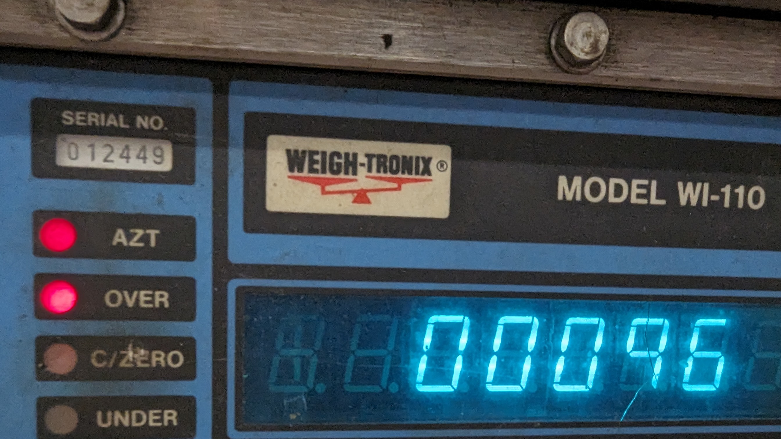 WEIGH-TRONIX WI-110 FLOOR SCALE