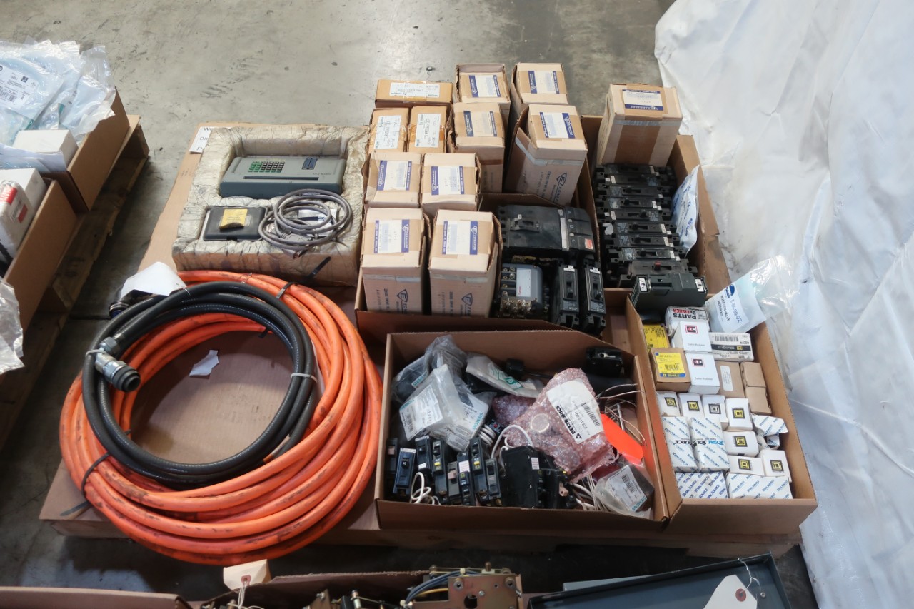 4 PALLETS OF ASSORTED ELECTRICAL COMPONENTS