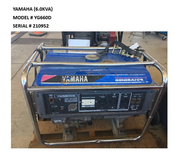 Yamaha YG6600D 6.0 kVA Generator