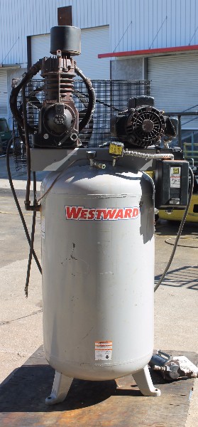 WESTWARD 7.5 HP VERTICAL AIR COMPRESSOR