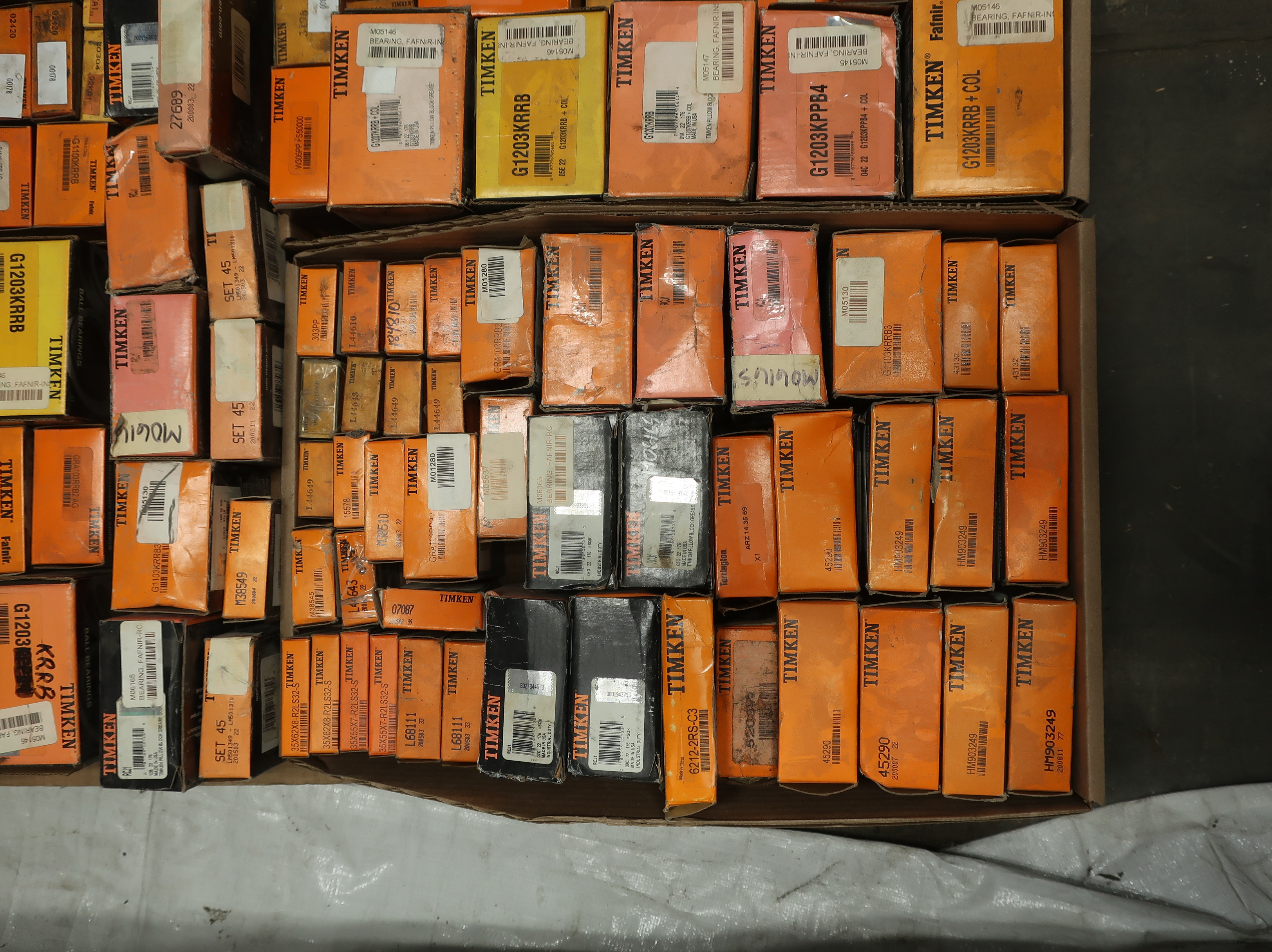 SKU 1739350 - PALLET OF ASSORTED TIMKEN BEARINGS, BALL, ROLLER, PILLOW ...