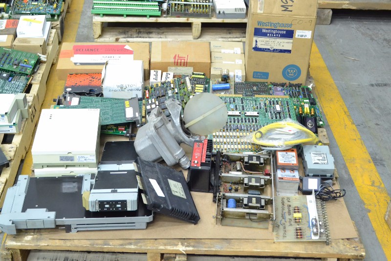 8 PALLETS OF ELECTRICAL CONTROLS, INPUT OUTPUT MODULES, I/O PROCESSORS ...