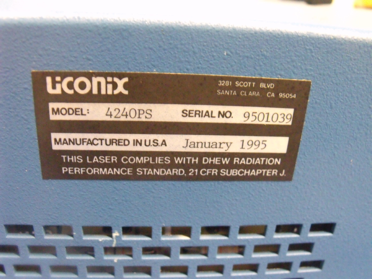 Liconix Laser Power Supply 4240PS For Sale | Aucto