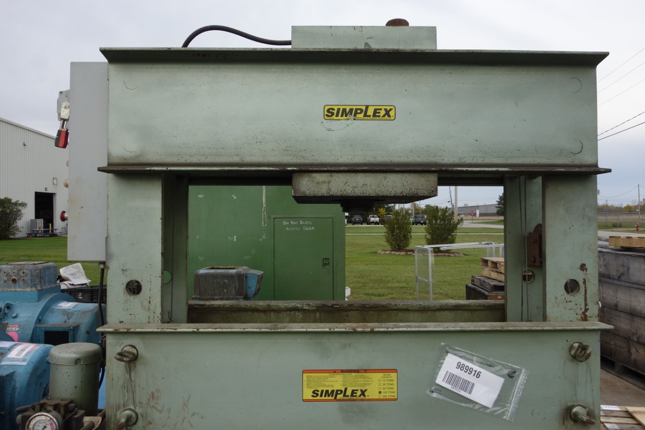 SIMPLEX HYDRAULIC H-FRAME PRESS