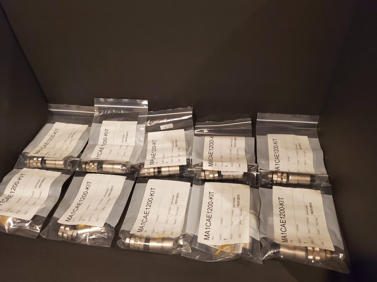 Lot of 10 Amphenol Circular Metric Connectors MA1CAE1200-KIT