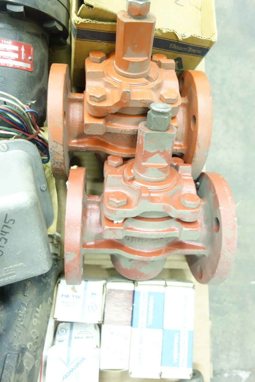 3 PALLETS OF ASSORTED VALVES AND VALVE REPLACEMENT PARTS