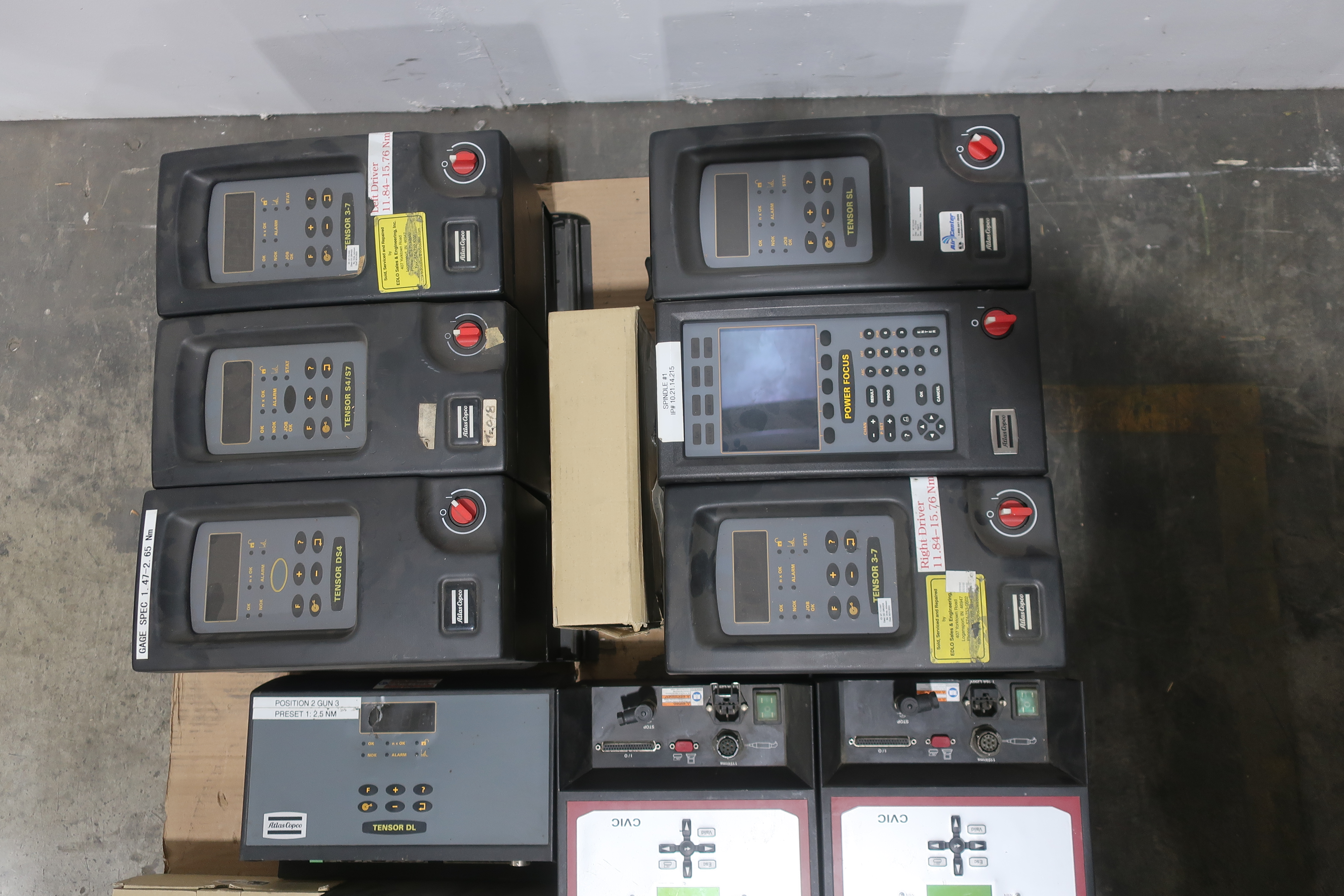 SKU 1734429 - 2 PALLETS OF ASSORTED NUTRUNNER CONTROLLERS ATLAS COPCO ...