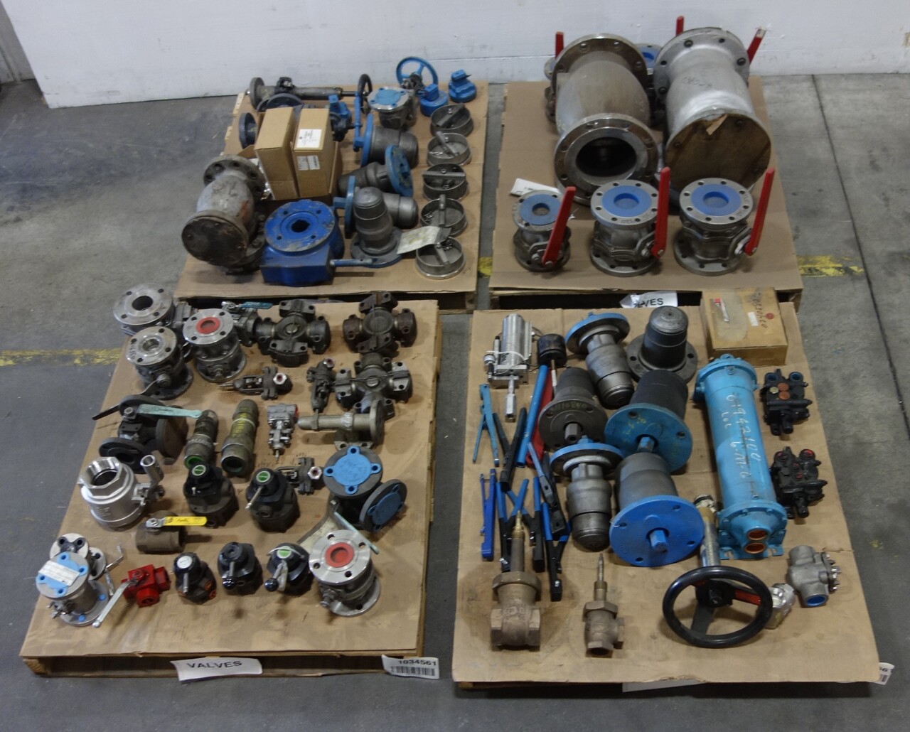 4 PALLETS OF ASSORTED VALVES AND ACCESSORIES