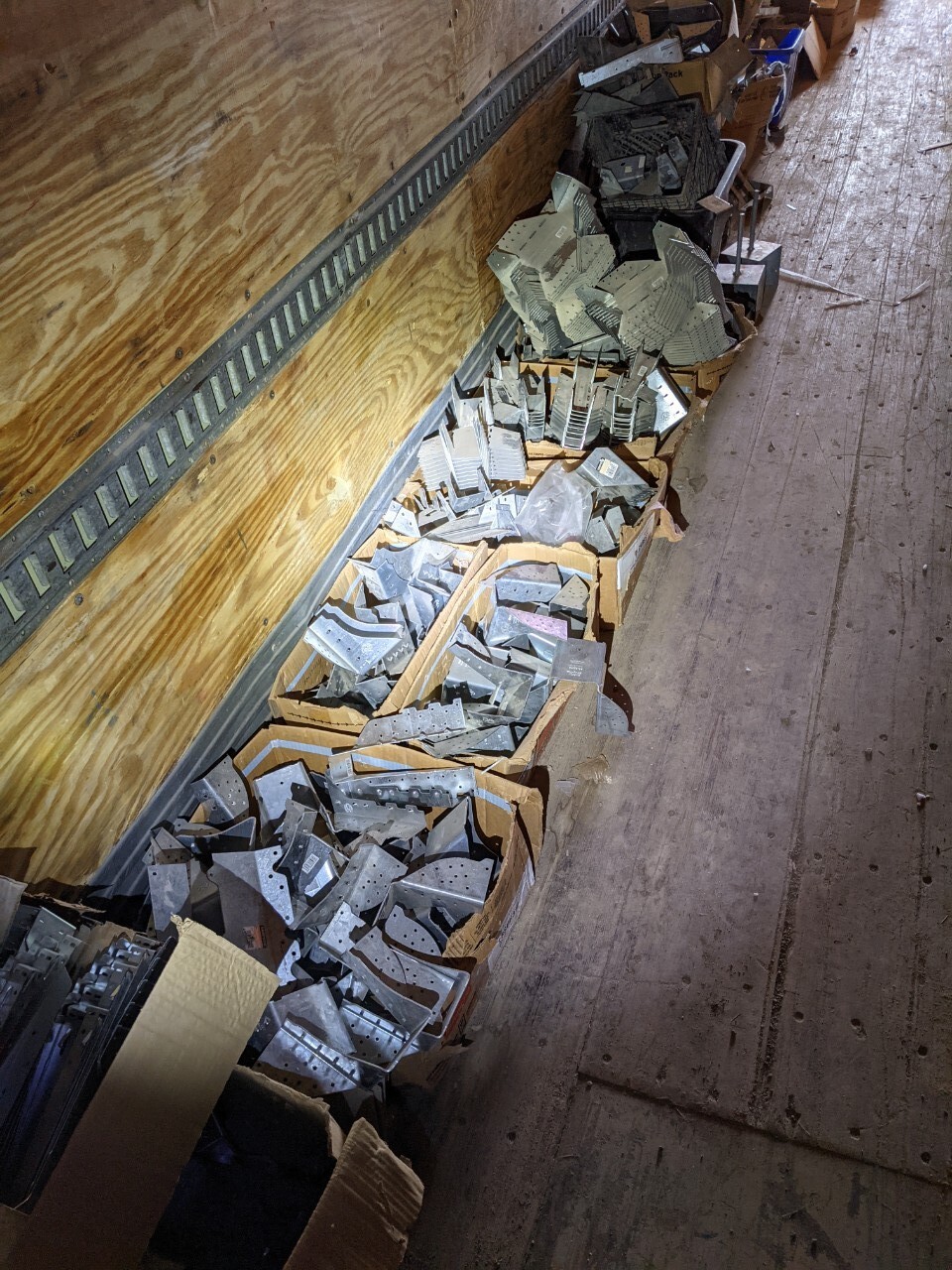 Contents of container - Nails, Screws, Fasteners, Hangers etc