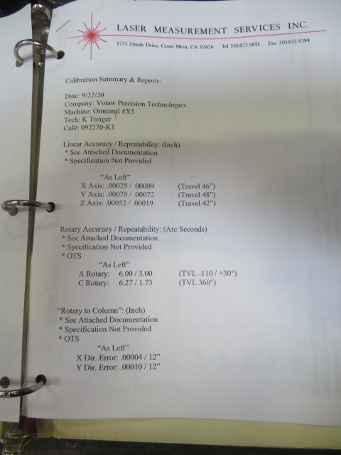 Sundstrand Omni mill OM 3 5 Axis