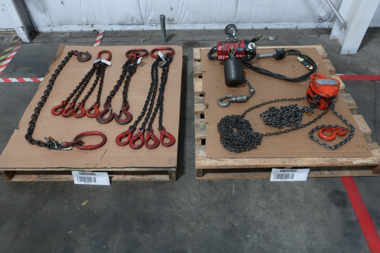 2 PALLETS OF ASSORTED HOISTING AND RIGGING