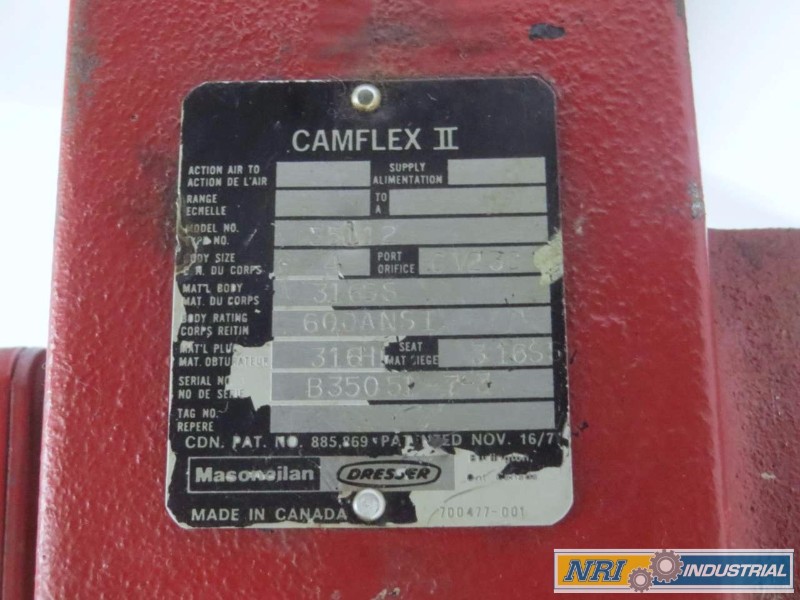 MASONEILAN DRESSER 35012 CAMFLEX II 4 IN 600 STAINLESS CONTROL VALVE
