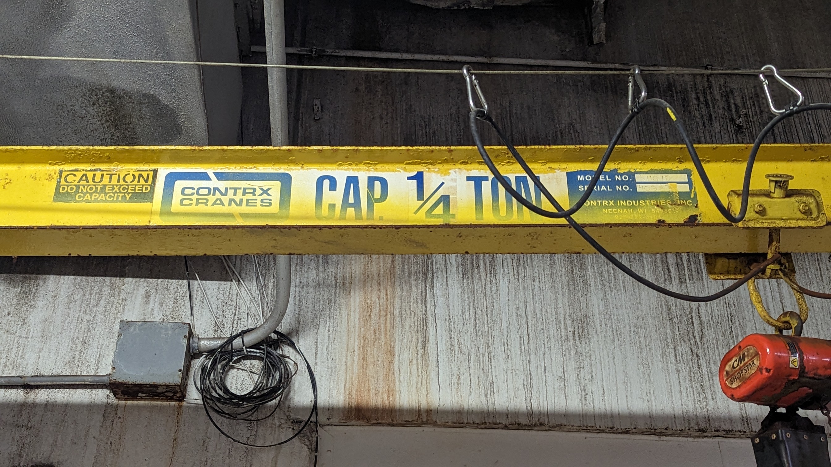 Contrx 511010 1/4 Ton Jib Crane with CM Hoist