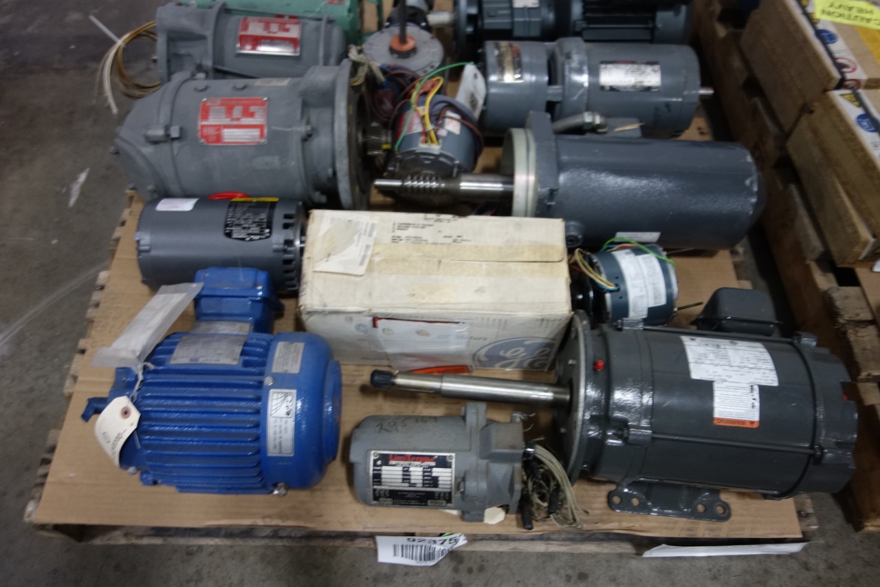 2 PALLETS OF ASSORTED ELECTRIC MOTORS AND ASSORTED MOTOR PARTS AND ...