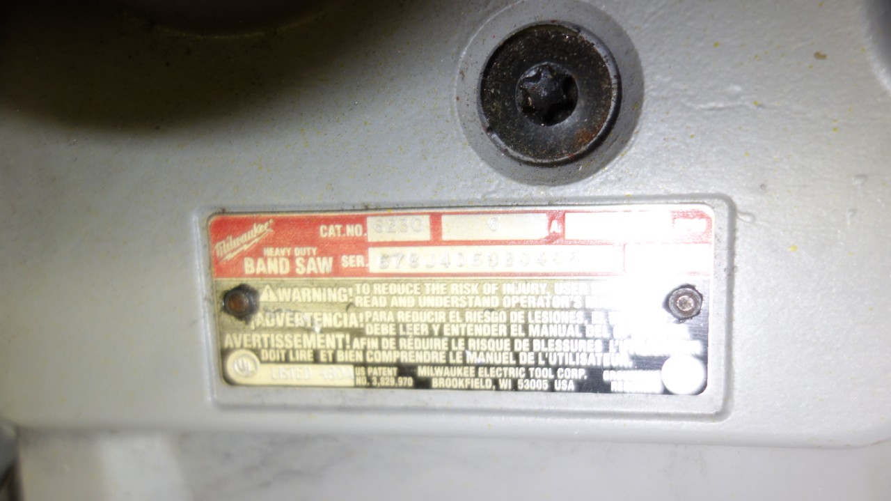 MILWAUKEE 6230 HEAVY DUTY DEEP CUT 6AMP PORTABLE BAND SAW