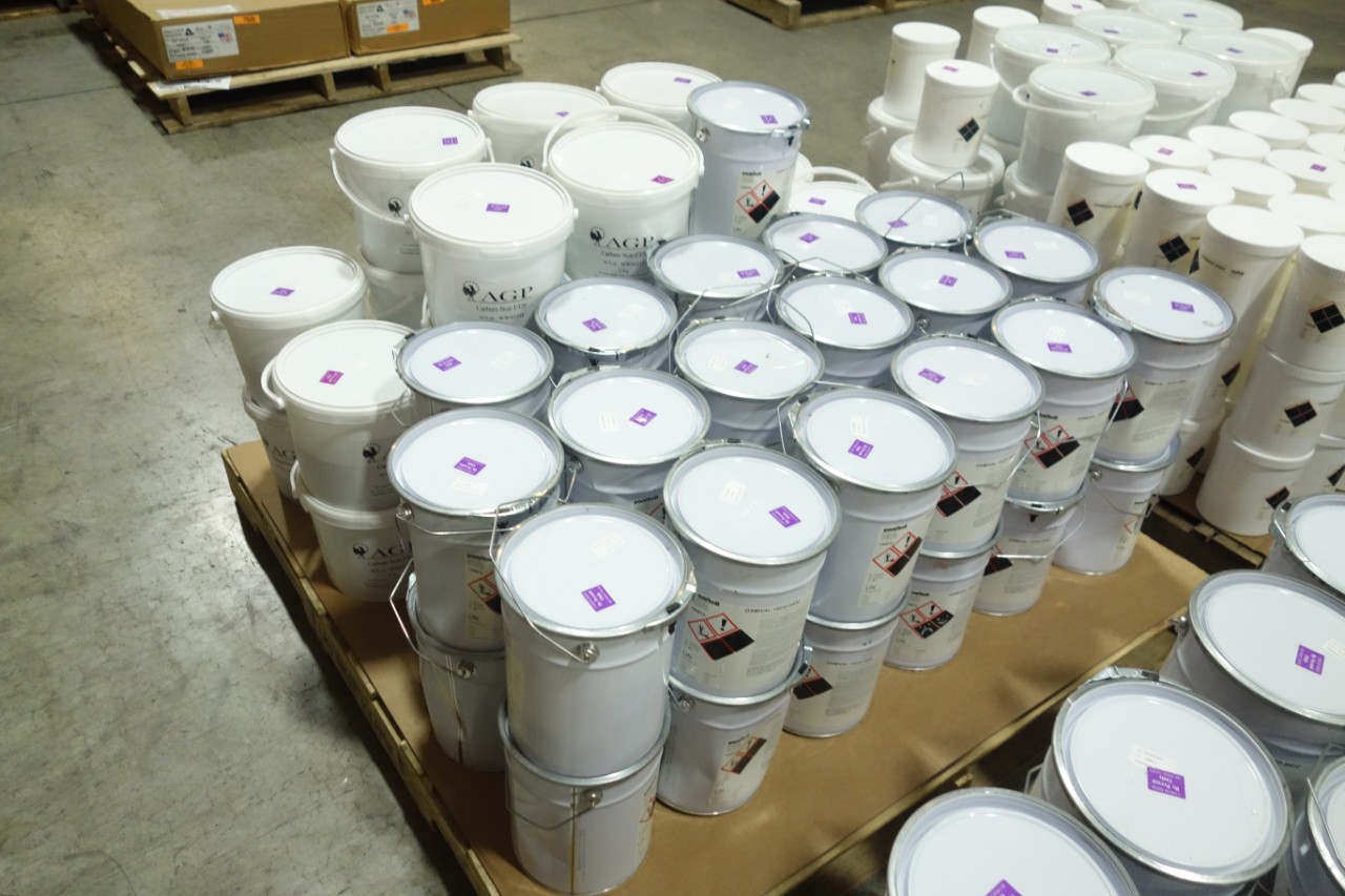 7 PALLETS OF VON ROLL EPOXY IMPREGNATING RESIN AND VARNISHES For Sale ...
