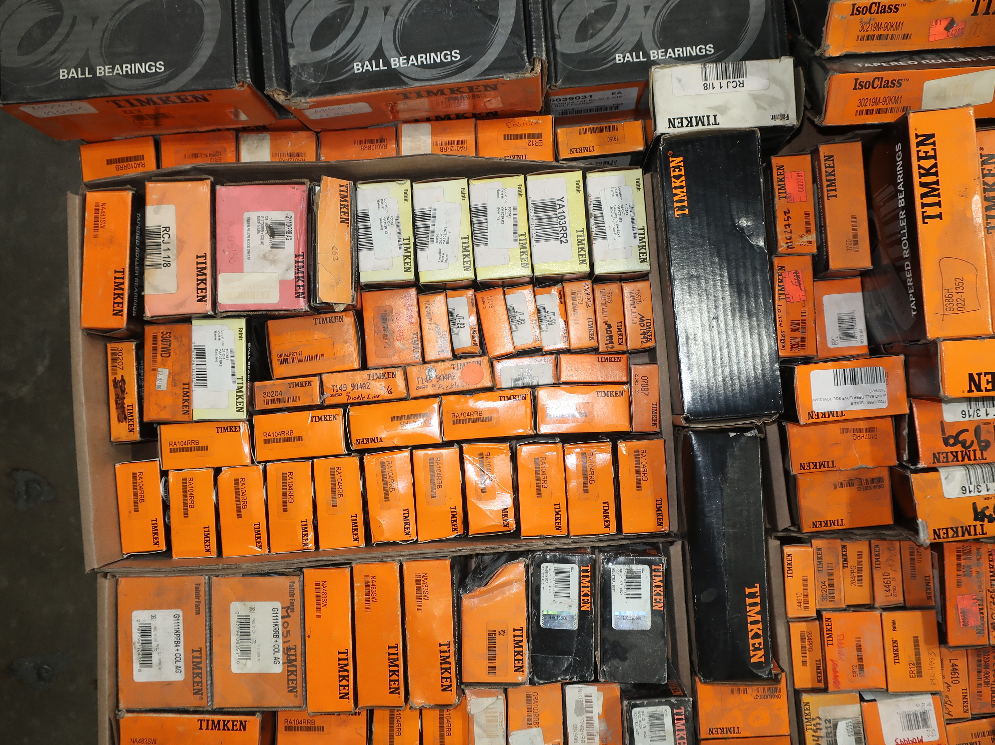 SKU 1739362 -PALLET OF ASSORTED TIMKEN BEARINGS, BALL, ROLLER ...