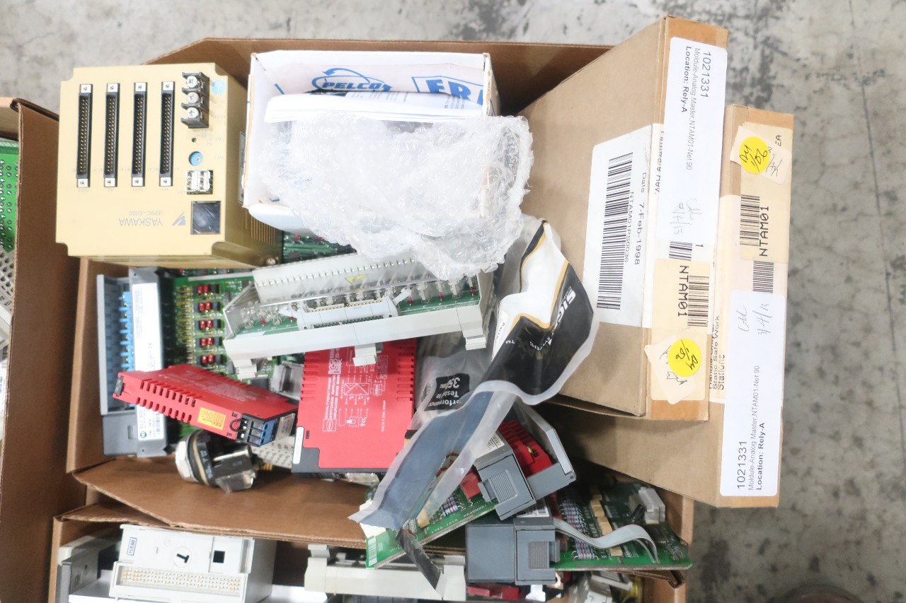 2 PALLETS OF ASSORTED ELECTRICAL MODULES, RELAYS, CIRCUIT BOARDS ...