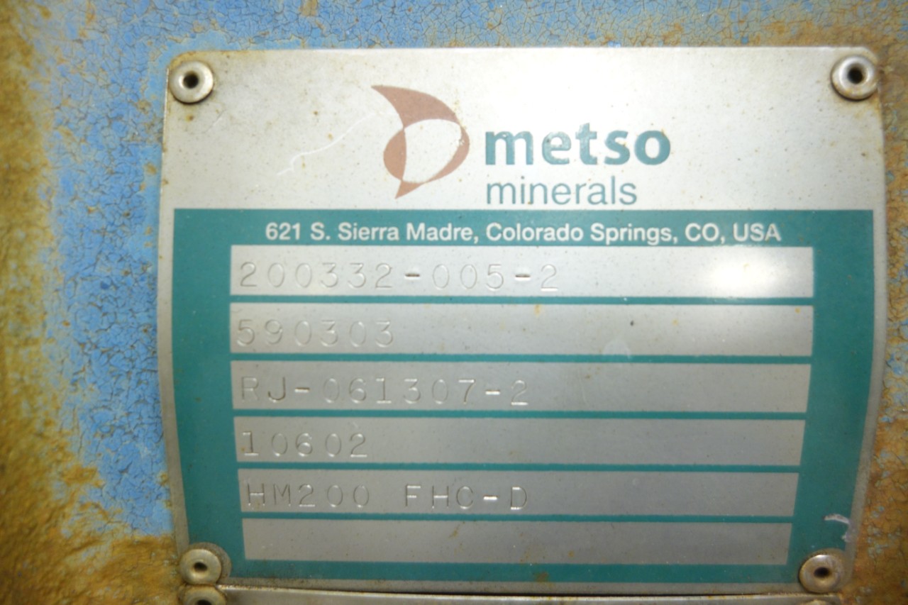 METSO HM200 FHC-D SLURRY PUMP