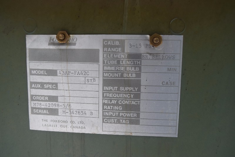 FOXBORO 43AP-FA4-2C PNEUMATIC CONTROLLER