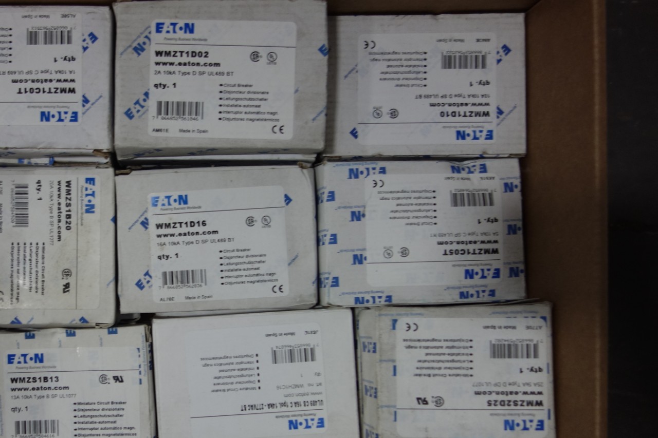 2 PALLETS OF ASSORTED EATON CIRCUIT BREAKERS & ELECTRICAL COMPONENTS ...