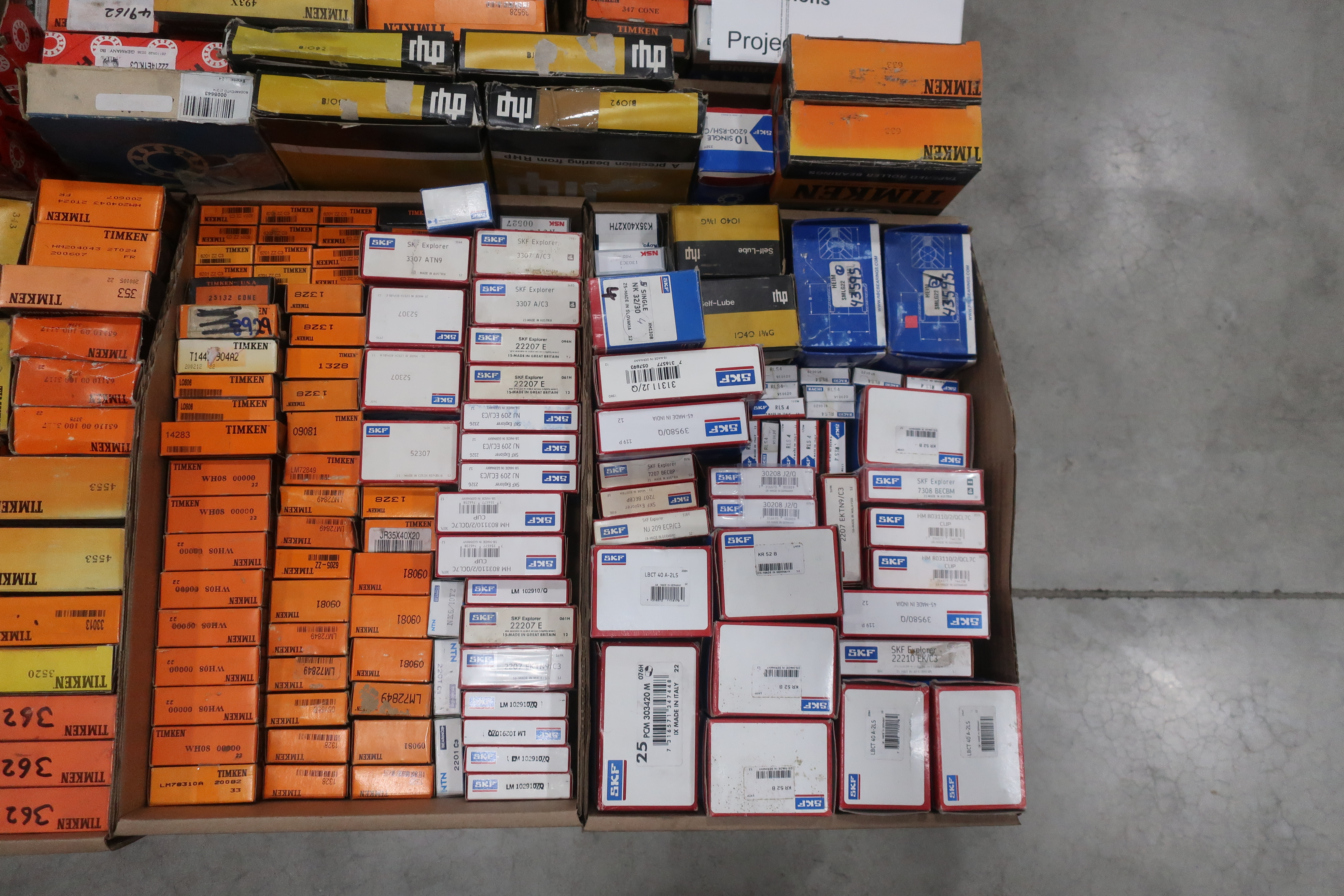 SKU 1738702 - PALLET OF ASSORTED BEARINGS, TIMKEN, FAG, SKF, RHP, NSK ...