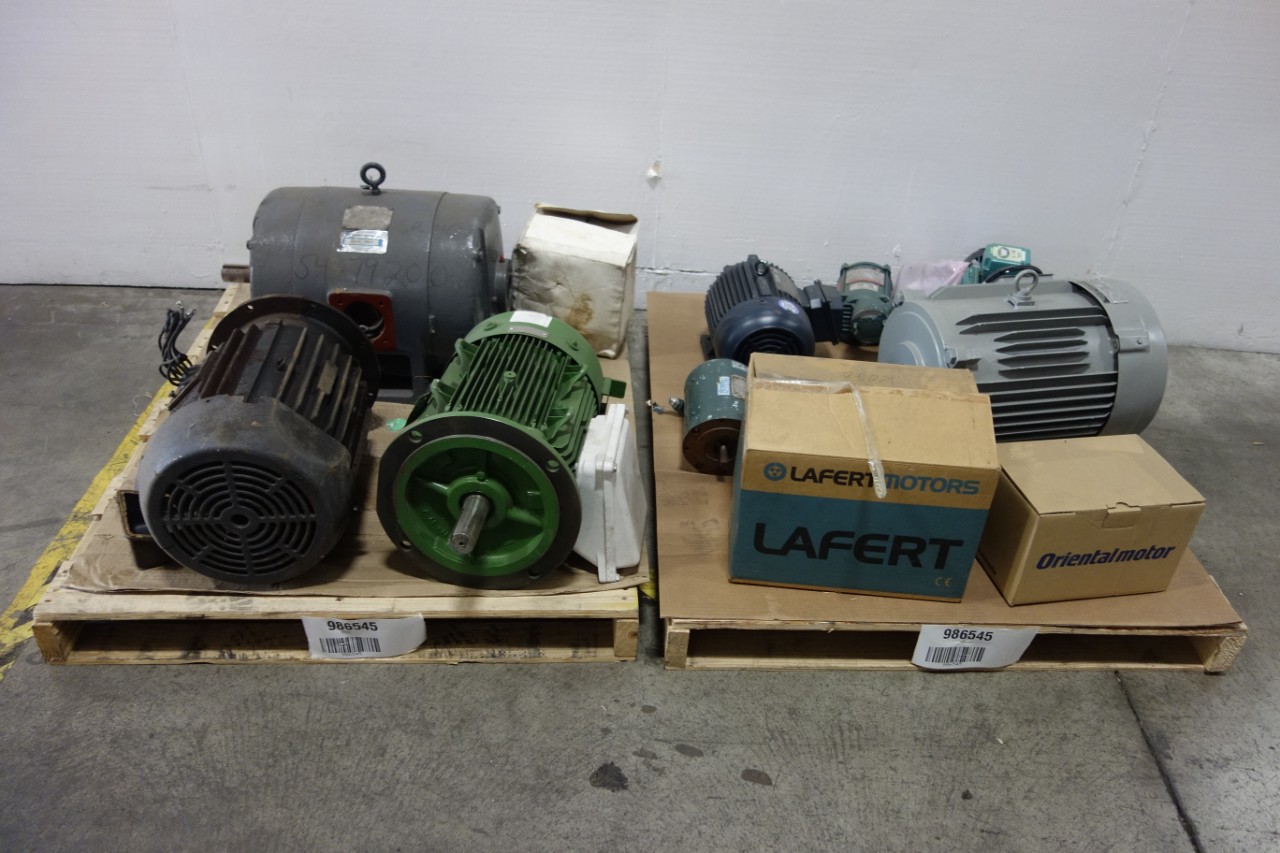 2 PALLETS OF ASSORTED ELECTRIC MOTORS
