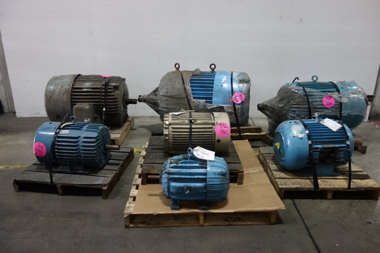 LOT OF 7 ASSORTED ELECTRIC MOTORS