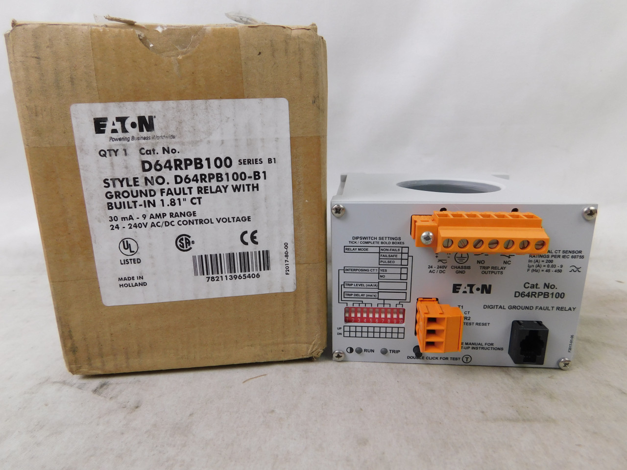 Eaton D64RPB100 Digital Ground Fault Relay For Sale | Aucto