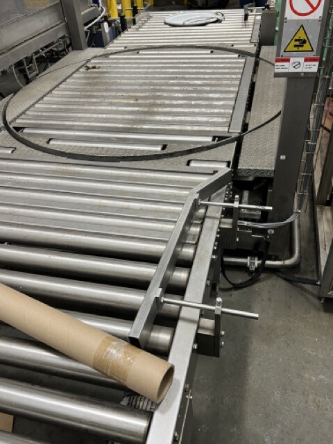 2012 JBT Foodtech Aseptic Drum Filler with conveyor and spare MRO parts